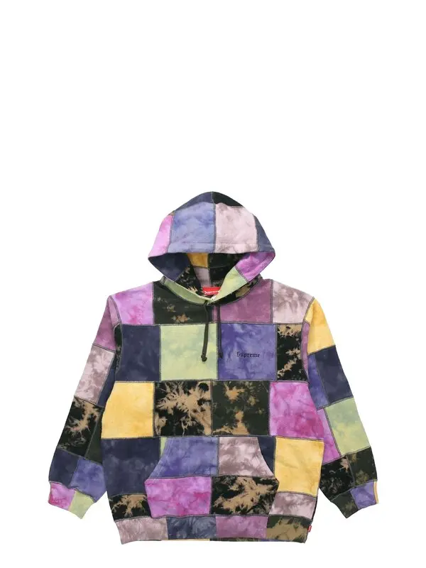 Supreme Patchwork Tie Dye Hooded Sweatshirt - Multi-color