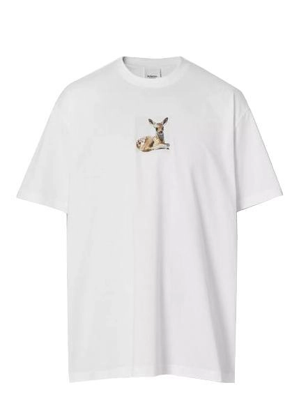 Burberry Deer Oversized Deerlet T-shirt - White
