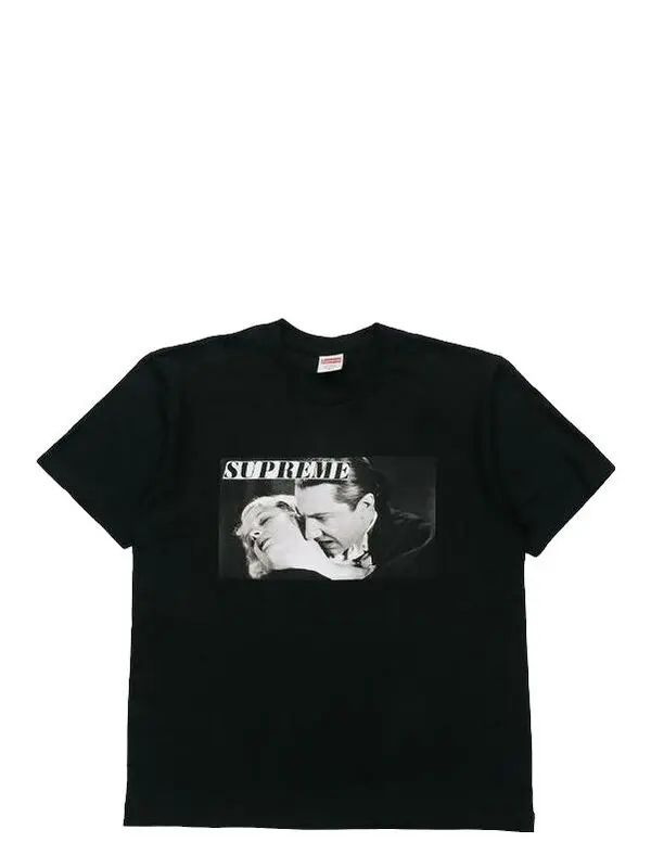 Supreme Ss19 Bela Lugosi Tee Vampire Printing Short Sleeve - Black