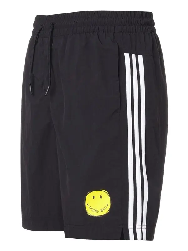Adidas Neo Smiling Face Print Sports Shorts - Black