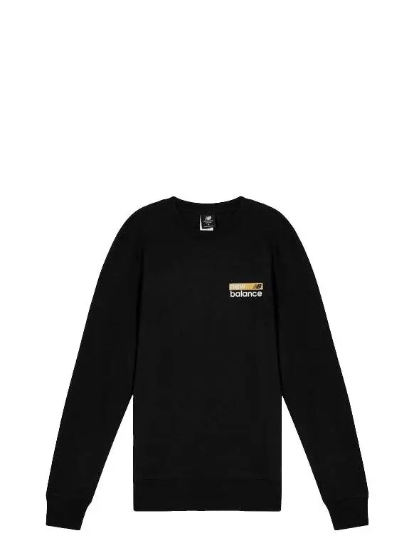 NEW BALANCE Round Neck Casual Pullover - Black