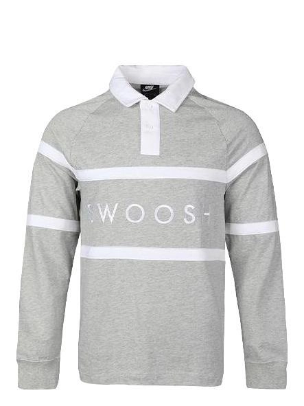 Nike As Sportswear Swoosh Rugby Polo 'grey - Gray