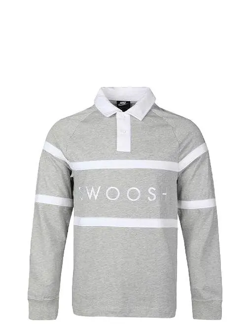 Nike As Sportswear Swoosh Rugby Polo 'grey - Gray