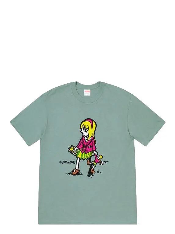Supreme Ss19 Suzie Switchblade Darksage Tee 'blue Grey - Blue/grey