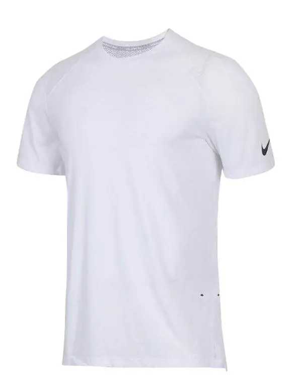 Nike Solid Color Round Neck Pullover Brand Logo Printing Sports Short Sleeve White T-shirt - Default Colorway