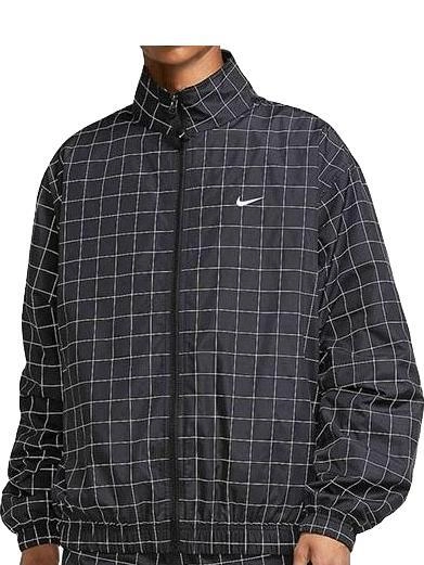 Nike Plaid Zip-up Jacket - Black