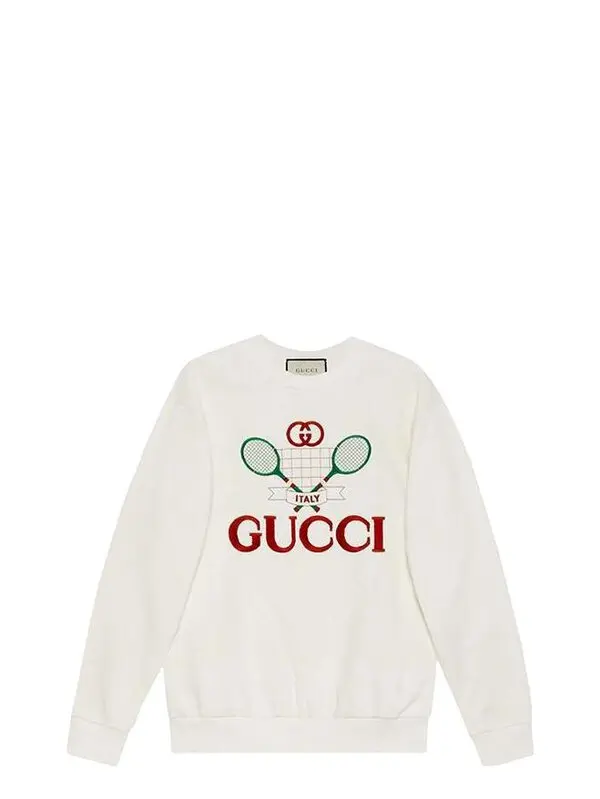 Gucci Cotton Tennis Racket Print Sweatshirt - Default Colorway