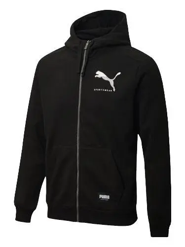 PUMA Athletics Hooded Zip-up Jacket - Black