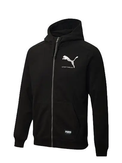 PUMA Athletics Hooded Zip-up Jacket - Black