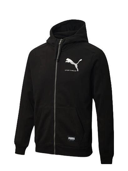 PUMA Athletics Hooded Sports Jacket - Black