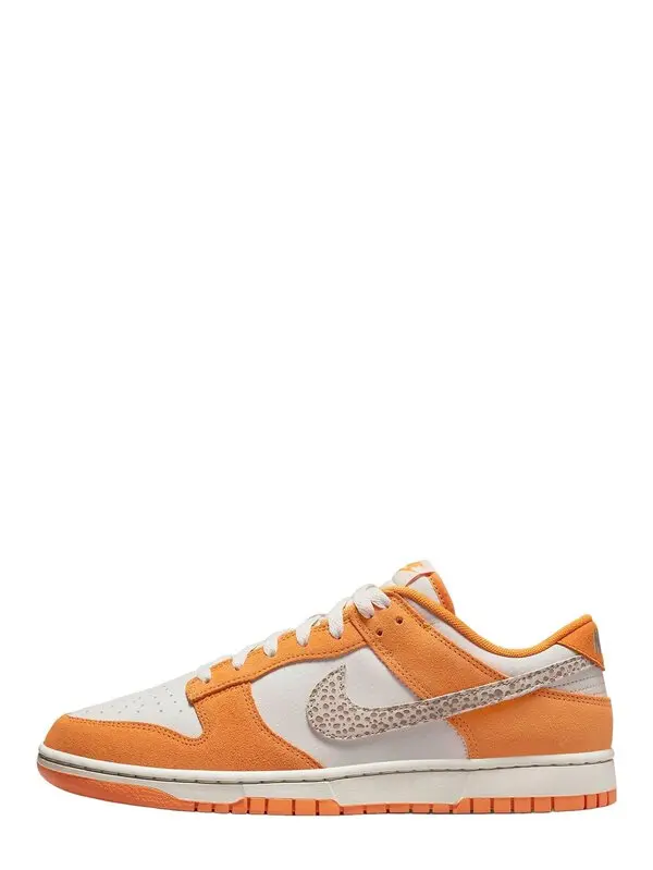 Nike Dunk Low "safari Swoosh Kumquat" Sneakers - White/orange