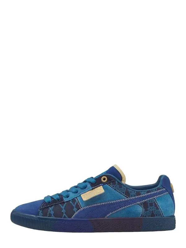 PUMA Clyde Vintage X Dapper Dan "pre-game Runway Blue - Blazing Blue/blazing Blue/lake Blue