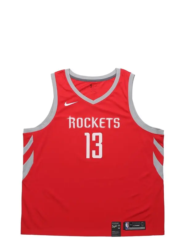 Nike Nba Rockets No. 13 James Harden Basketball Jersey - Red/silver