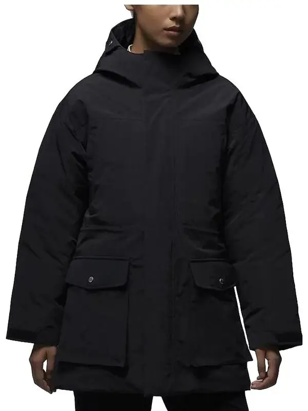 JORDAN Air Down Parka Coat - Black