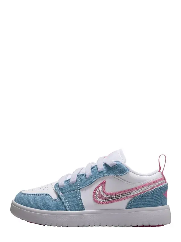 JORDAN 1 Low Se 'denim Sequin' Sneakers - Cobalt Bliss/white/pink Glow