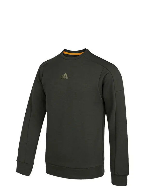 Adidas Crewneck Logo Pullover - Dark Brown