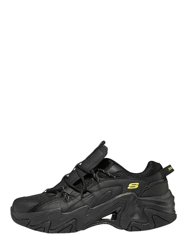 Sketchers Dlites Stamina Lace-up Sneakers - Black