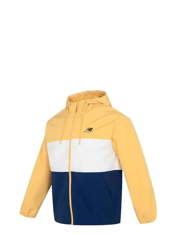NEW BALANCE Hooded Jacket - Yellow/white/blue