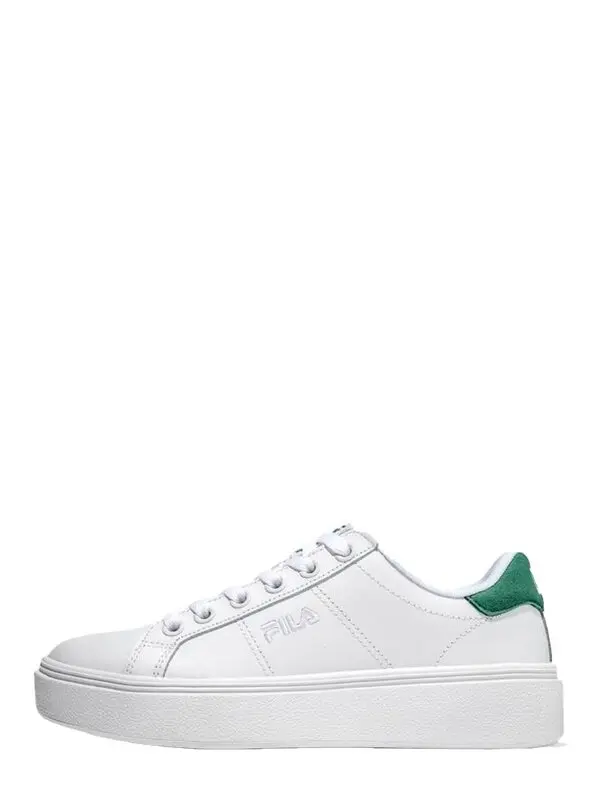 FILA Court Plumpy Low Top Platform Sneakers - White/green