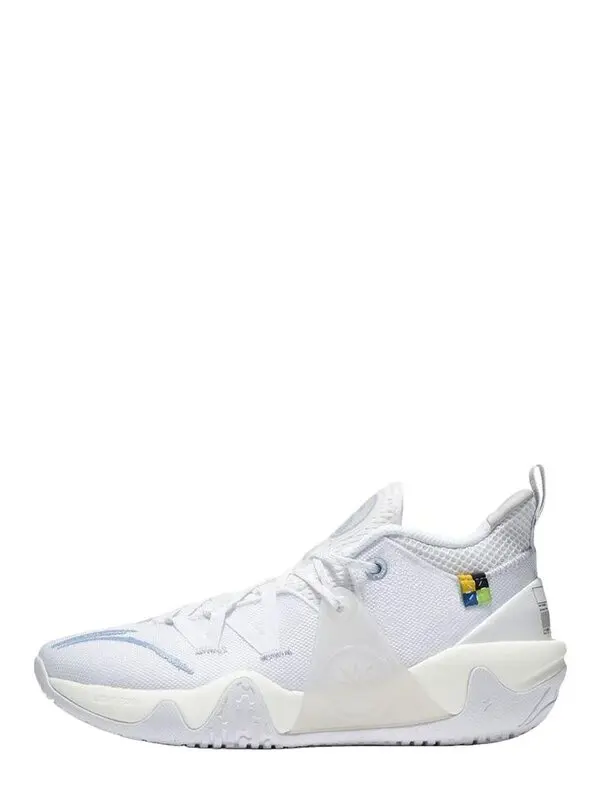 LI-NING Low Top Lace-up Athletic Sneakers - Standard White