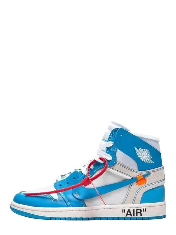 JORDAN Air 1 X Off-white Retro High Og 'unc - White/dark Powder Blue/cone
