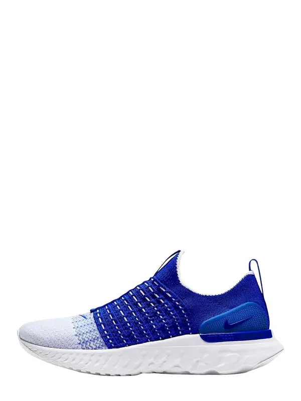 Nike React Phantom Run Flyknit 2 Athletic Sneakers - Blue/white