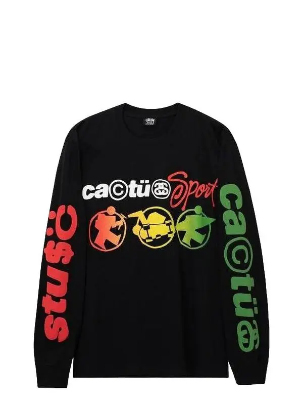 StÜssy X Cactus Plant Flea Market Sport Long-sleeve Tee - Black