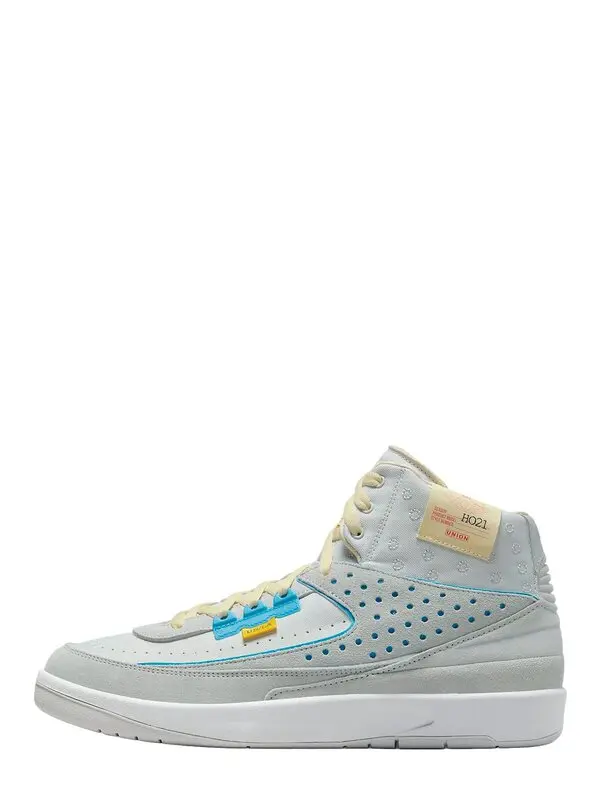 JORDAN Air 2 Retro Sp X Union La "grey Fog" High Top Sneakers - Grey/blue