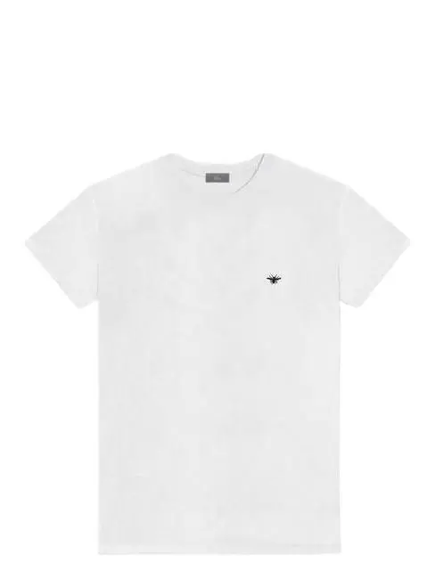 Dior Black Bee Embroidered Short Sleeve T-shirt - White