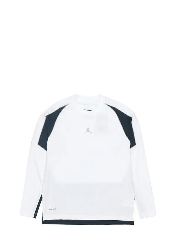 JORDAN Jumpman Colorblock Long Sleeve Athletic Top - White