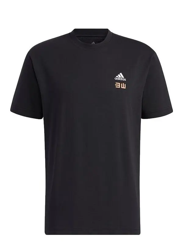 Adidas Graphic Print Short Sleeve T-shirt - Black
