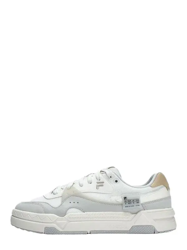 FILA FUSION Classic Skate Shoes - White/grey