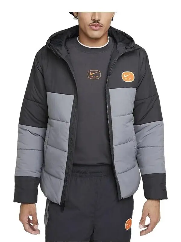 Nike Synthetic-fill Hooded Jacket - Anthracite/cool Grey/white