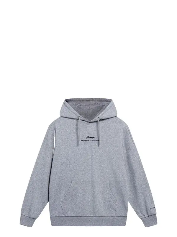 LI-NING Anything Is Possible Graphic Hoodie - Grey/black