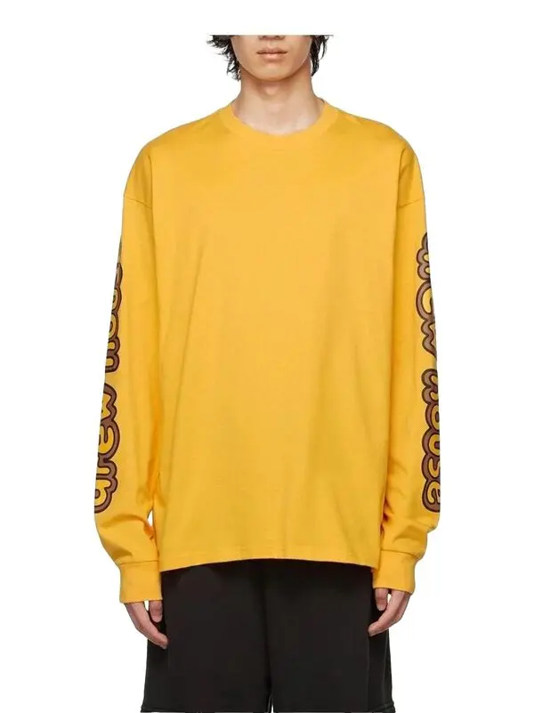Drew House Cartoon Font Long Sleeve T-shirt - Yellow
