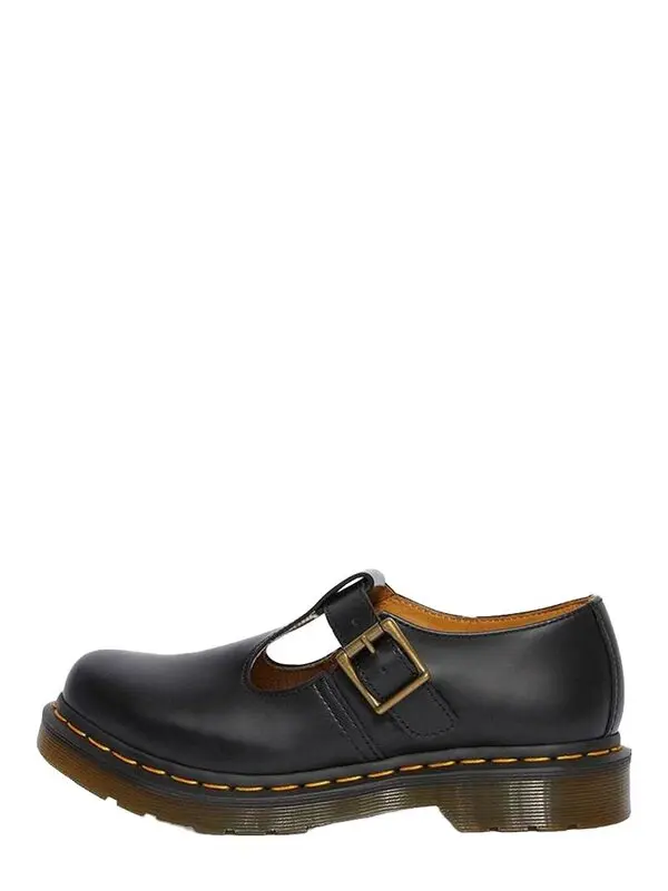 Dr. Martens Mary Jane Buckled Flat Shoes - Black
