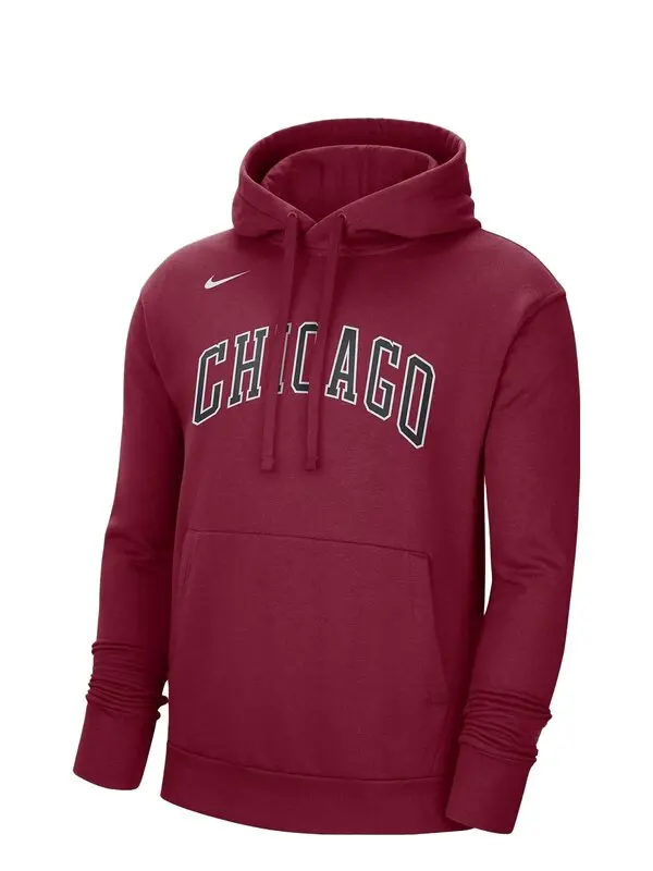 Nike X Nba Chicago Bulls Fleece Hoodie - Red
