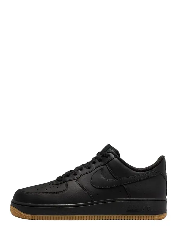 Nike Force 1 '07 "black Gum" Low Top Sneakers - Black/brown