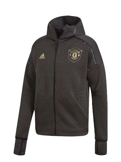 Adidas Mufc Zne Hd 3.0 Football Manchester United Hoodie Jacket - Black