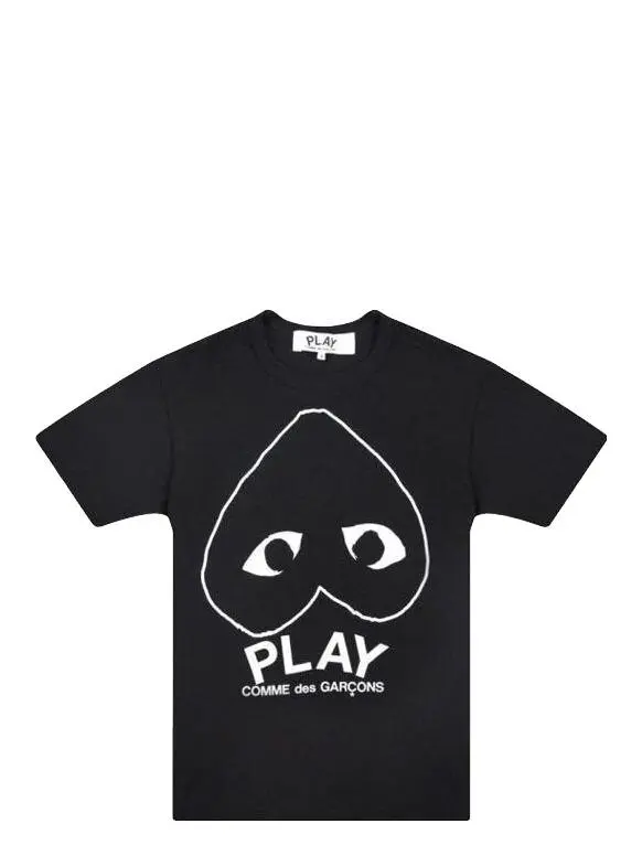 Play Comme Des Garcon Inverted Big Heart T-shirt - Black