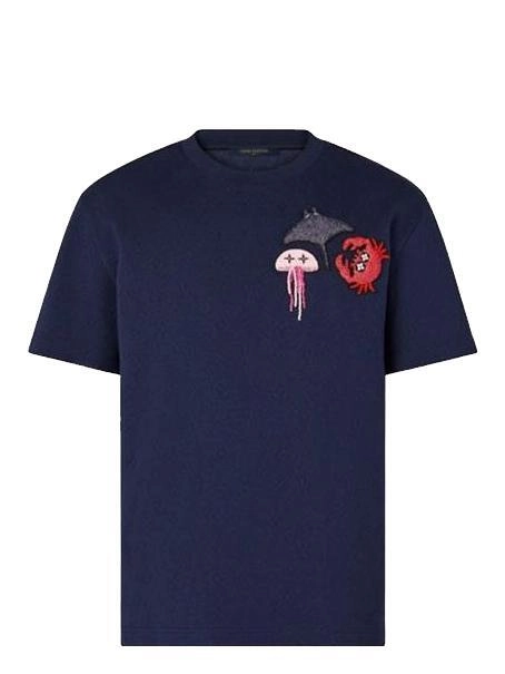 LOUIS VUITTON Animal Pattern Printing Short Sleeve - Blue
