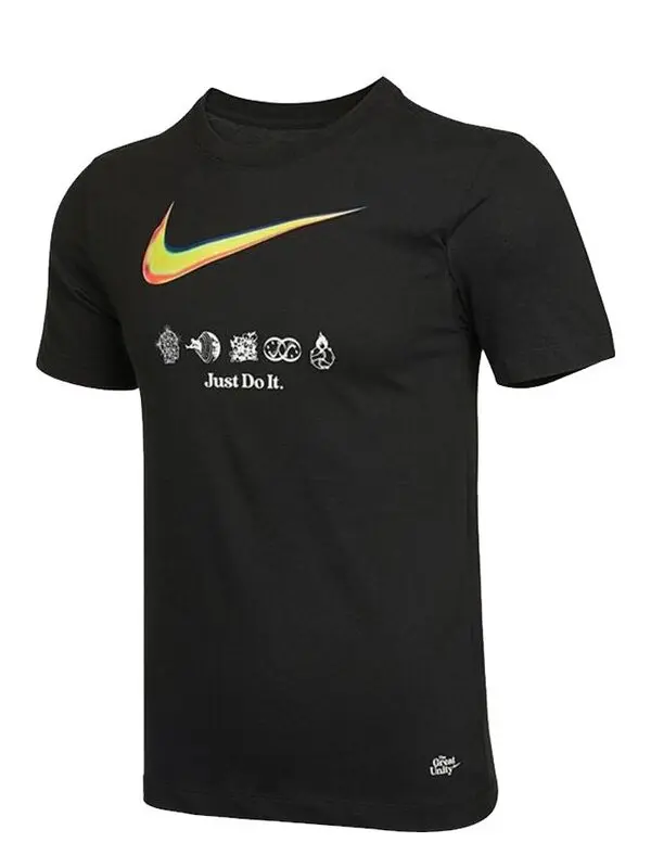 Nike Great Unity Ss Tee1 Casual Sport Breathable Logo Print Short Sleeves T Shirt - Black