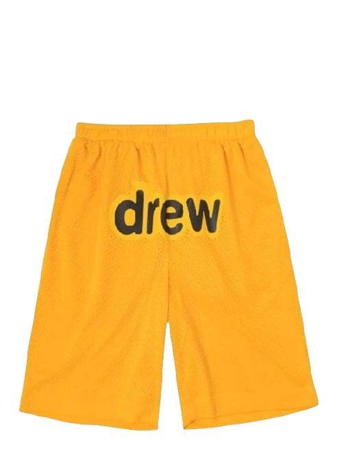Drew House Secret Mesh Cotton Shorts - Yellow