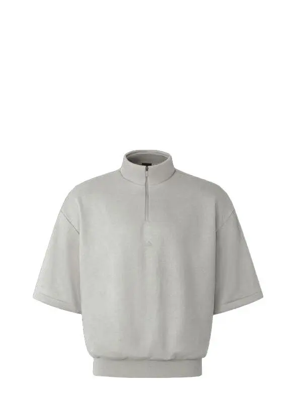 Adidas Basketball Sueded 3/4 Half-zip Sweatshirt - Sesame