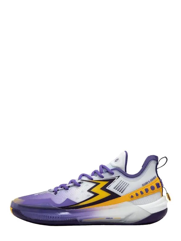 361 DEGREES Big3 5.0 Quick Pro "angel Town" Sneakers - White/purple/yellow