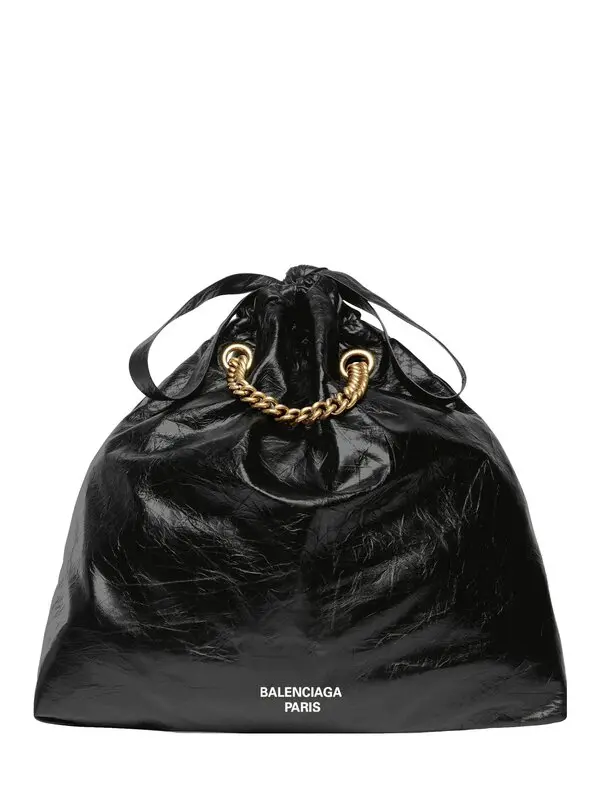 Balenciaga Crush Medium Tote Bag - Black
