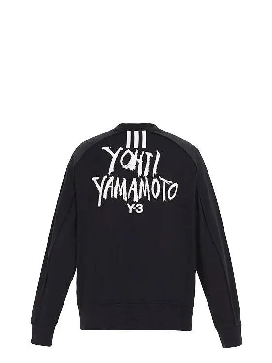 Adidas Y-3 Yohji Yamamoto Back Logo Print Sweatshirt - Black