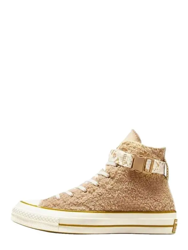 CONVERSE Chuck 70 High Top Sneakers With Buckle Detail - Tan