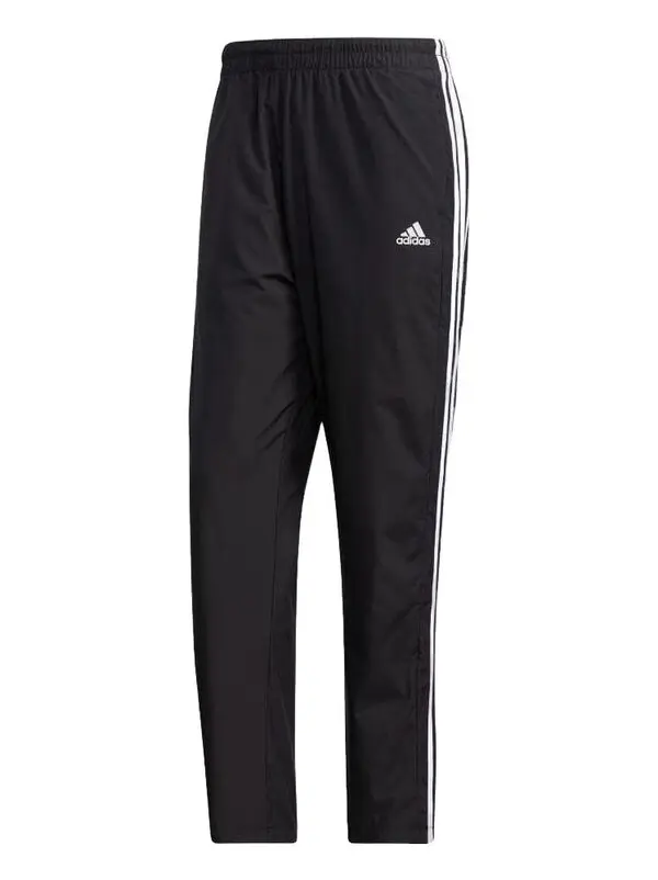 Adidas Side Three Stripes Elastic Waistband Straight Casual Sports Pants Black - Default Colorway