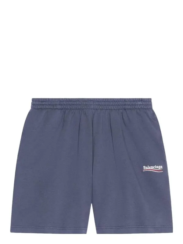 Balenciaga Political Campaign Sweat Shorts - Dark Grey